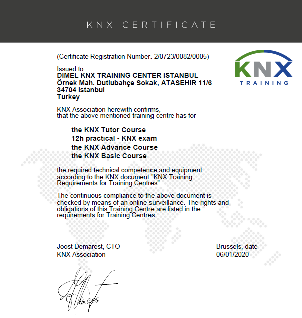 KNX Eğitimi – DIMEL KNX TRAINING CENTER